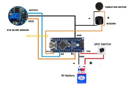ANTI SLEEP ALARM PROJECT USING EYE BLINK SENSOR & ARDUINO - Circuits ...
