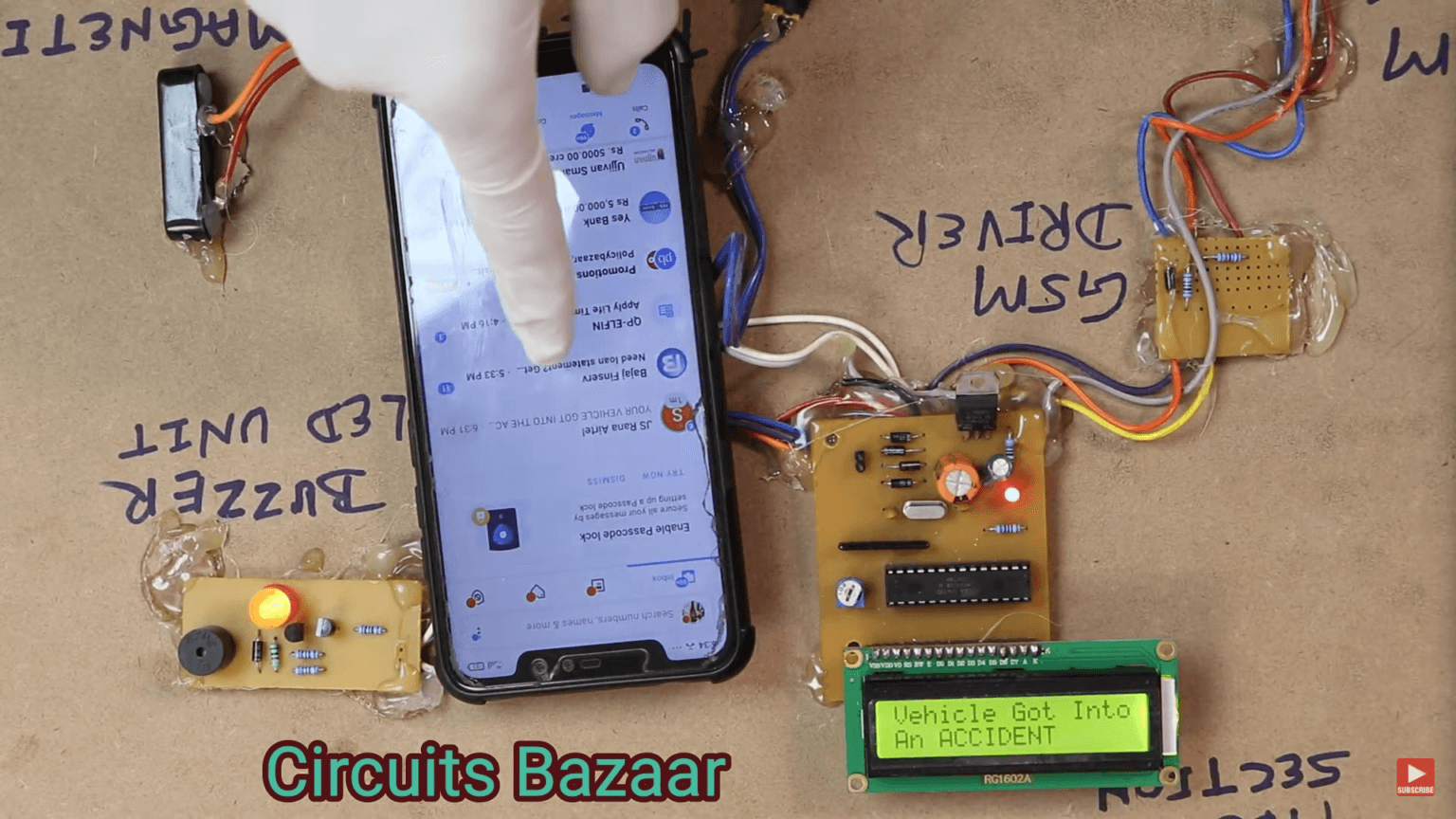 Vehicle Accident Alert System Using Magnetic Sensor, Arduino And GSM ...